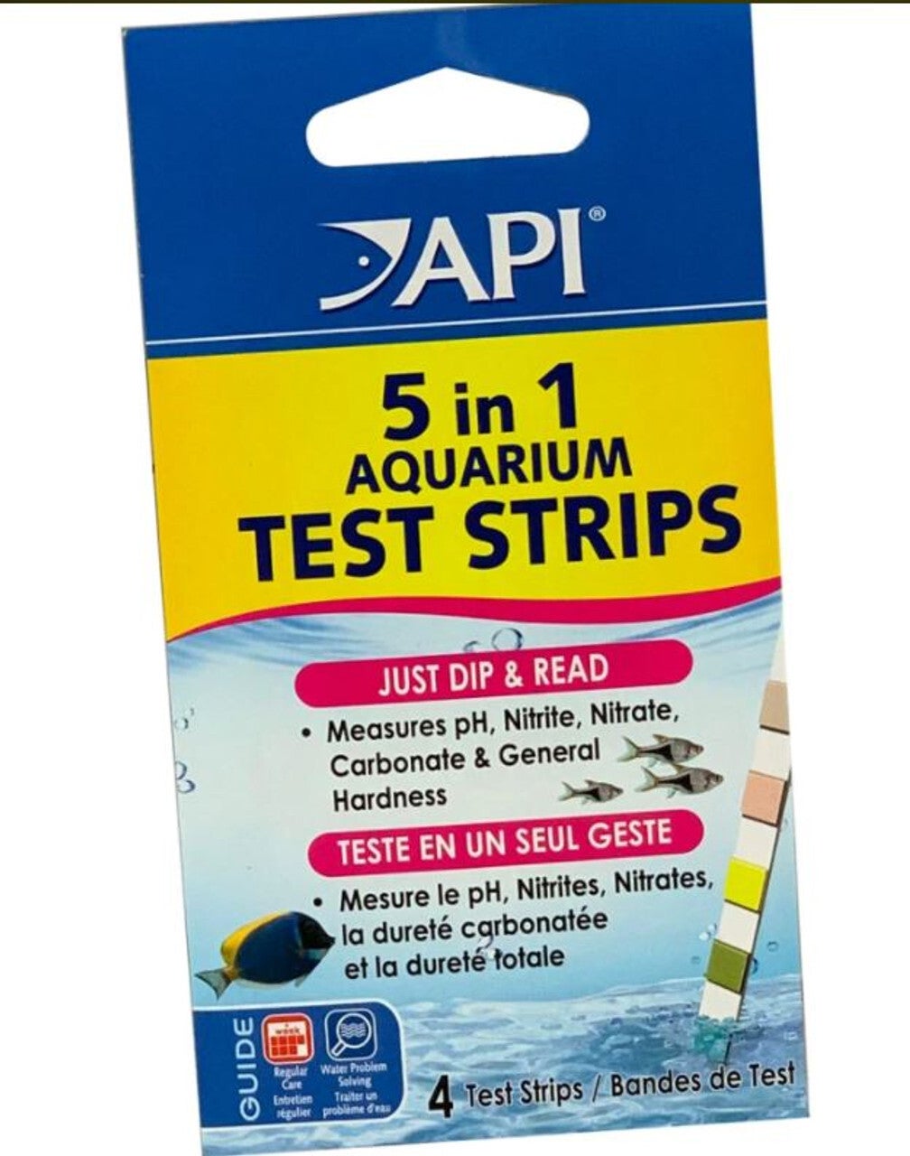 API 5 In 1 Aquarium Test Strips 4 Ct | Appalachian Reptiles & Aquatics